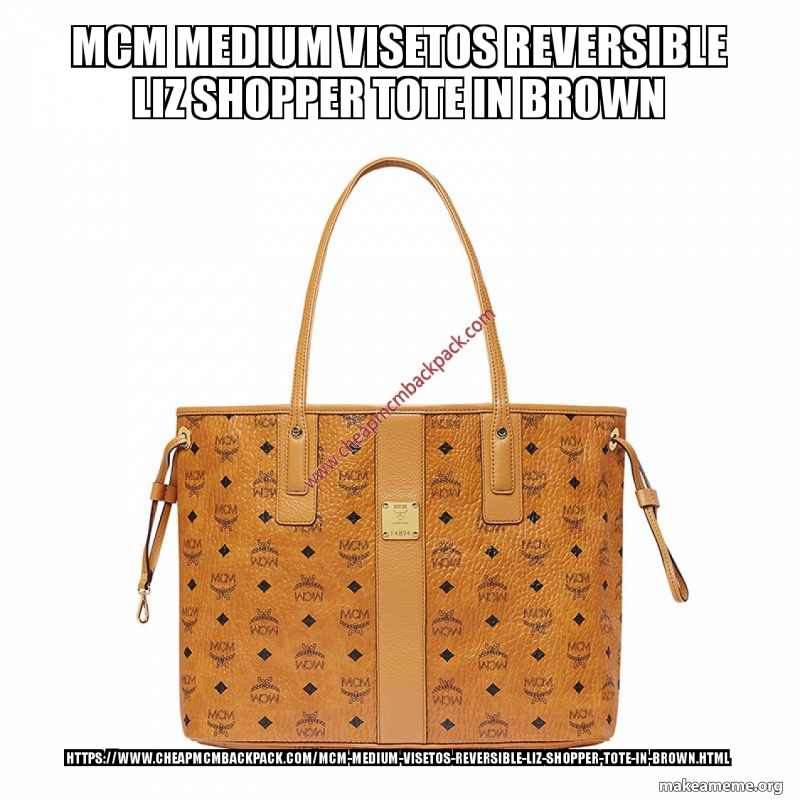 MCM Medium Visetos Reversible Liz Shopper Tote In Brown https://www ...