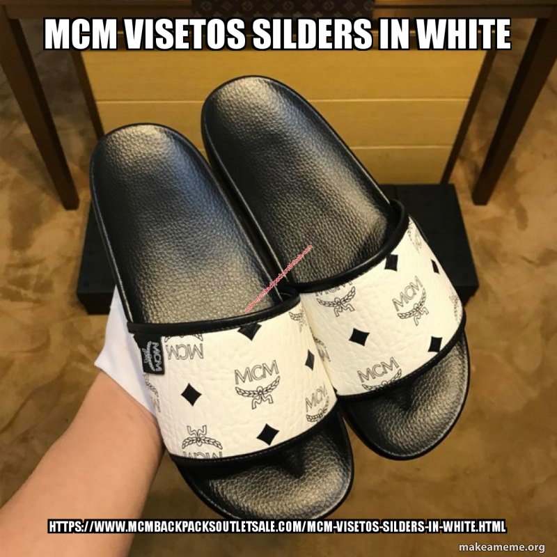 MCM Visetos Silders In White https://www.mcmbackpacksoutletsale.com/mcm ...
