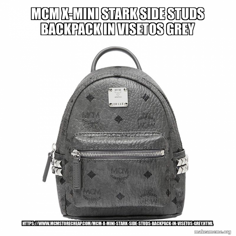 MCM X-Mini Stark Side Studs Backpack In Visetos Grey https://www ...