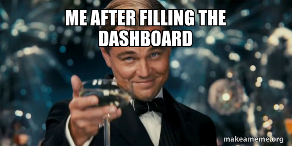 ME AFTER FILLING THE DASHBOARD - Great Gatsby Reaction - Leonardo ...