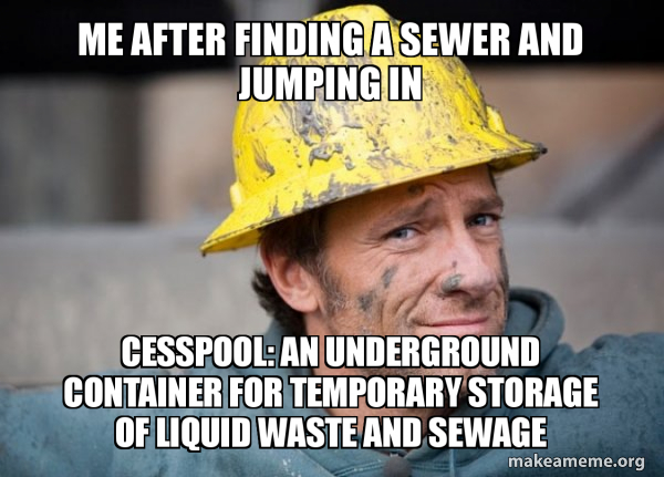 Me after finding a sewer and jumping in Cesspool: An underground ...