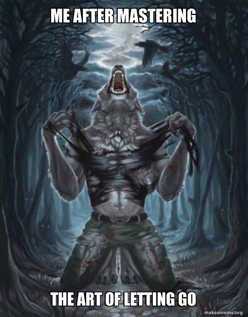 Me after MasterinG The art of letting go Meme Generator
