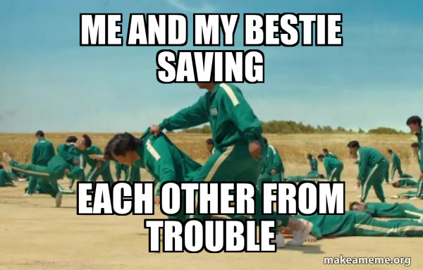 ME AND MY BESTIE SAVING EACH OTHER FROM TROUBLE - Squid Game Ali ...