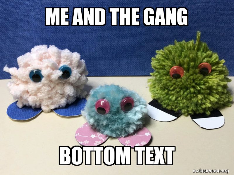 Me and the gang Bottom text - me and the gang Meme Generator