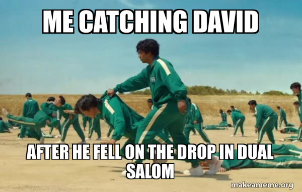 me catching david after he fell on the drop in dual salom - Squid Game ...