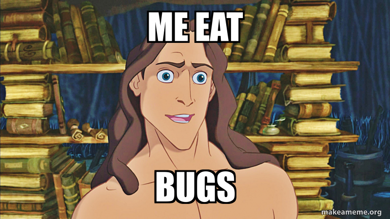me eat bugs Meme Generator