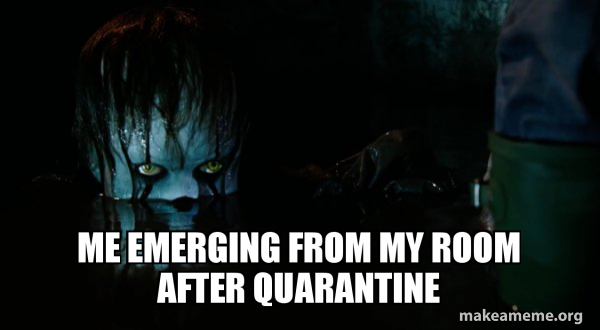 Me emerging from my room after quarantine - Pennywise It Meme Generator