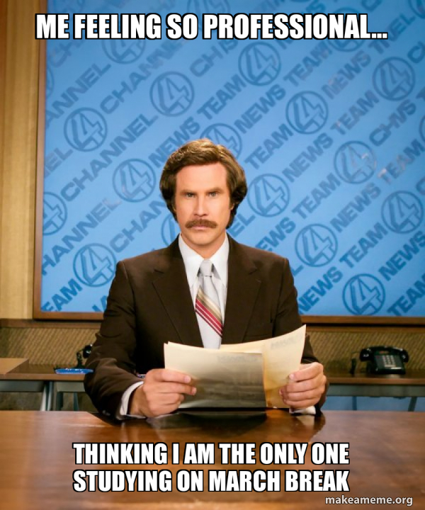Me feeling so PROFESSIONAL... THINKING I AM THE ONLY ONE STUDYING ON ...