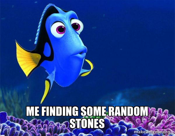 me finding some random stones - Dory from Nemo (5 second memory) Meme ...
