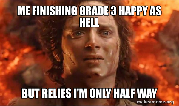 Me finishing grade 3 happy as hell But relies I’m only half way - Frodo ...