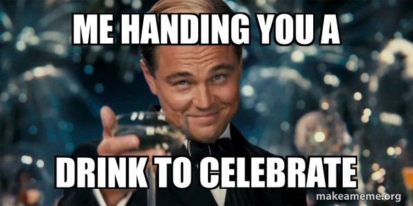 me handing you a drink to celebrate - Great Gatsby Reaction - Leonardo ...