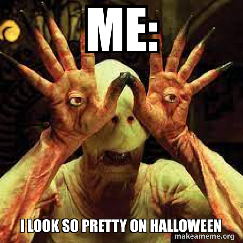 Me: I look so pretty on halloween Meme Generator