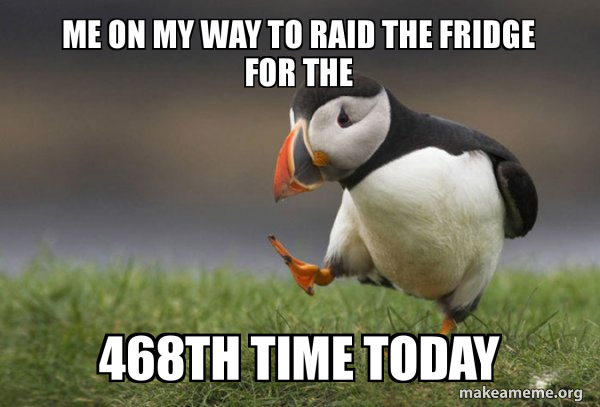 Me on my way to raid the fridge for the 468th time today - Unpopular ...