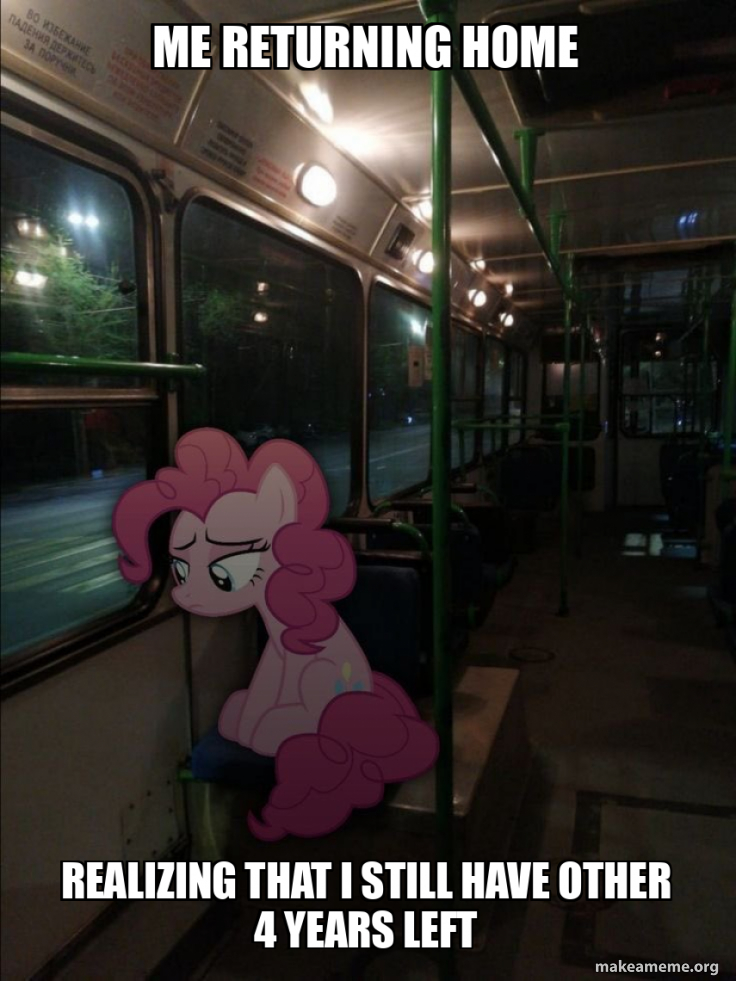 Me returning home realizing that I still have other 4 years left Meme ...