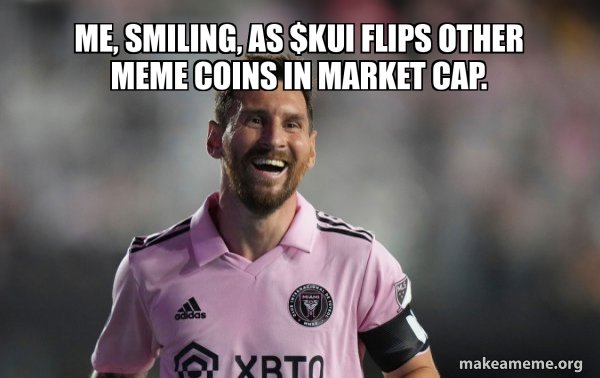 Me, smiling, as $KUI flips other meme coins in market cap. - Happy ...