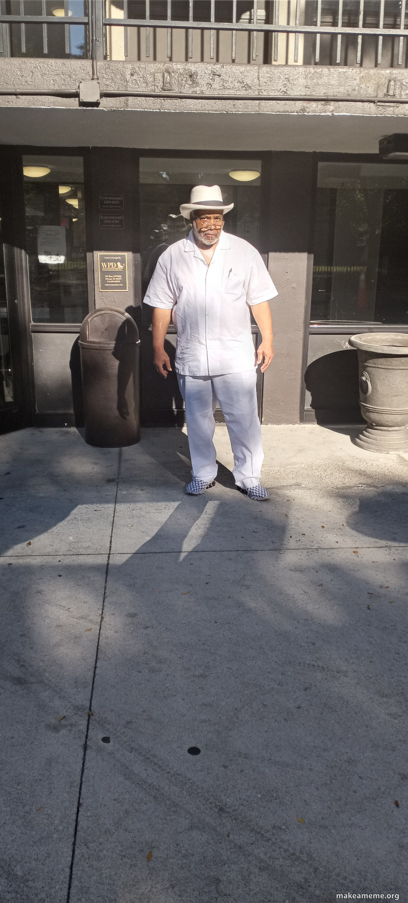 - Me standing in.front of. My bldg. Meme Generator