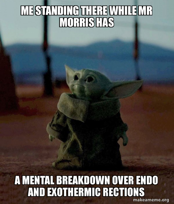 Me standing there while Mr Morris has a mental breakdown over Endo and ...