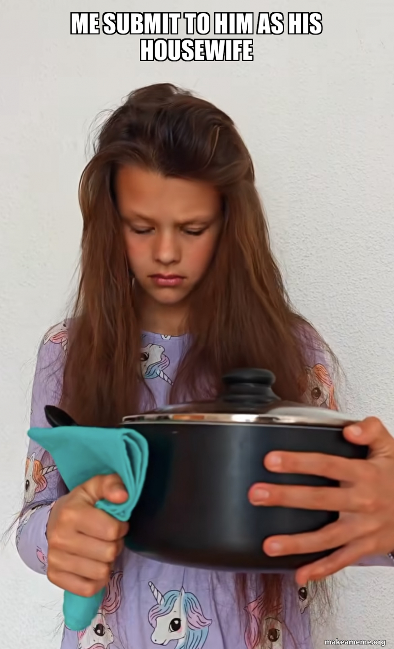 Me submit to him as his housewife Meme Generator