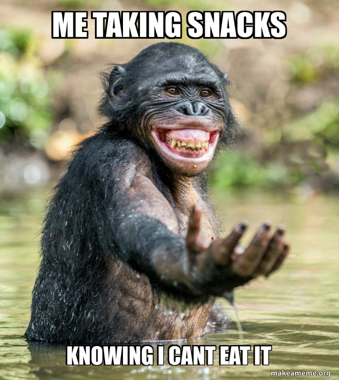 Me taking snacks knowing i cant eat it Meme Generator