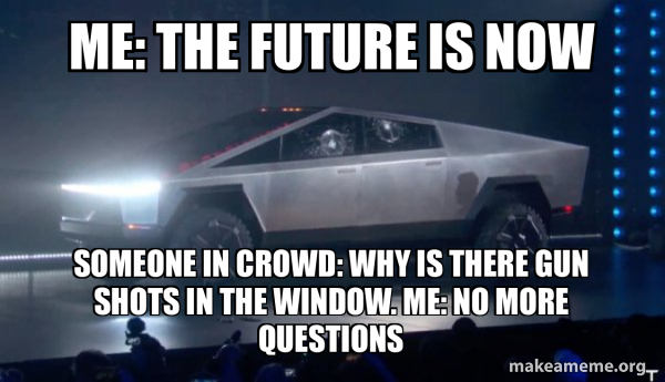 Me: the future is now Someone in crowd: why is there gun shots in the ...