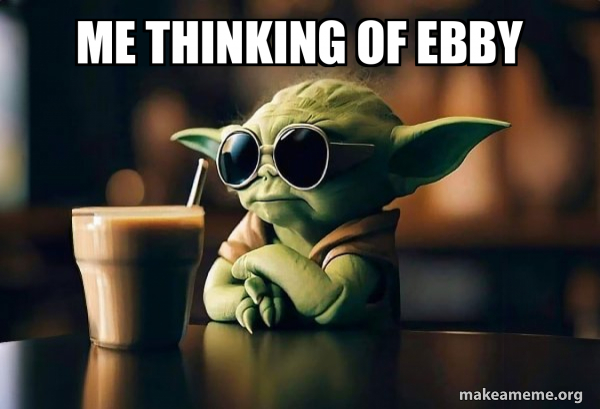 me thinking of ebby - Cool Yoda (Sunglasses) Meme Generator
