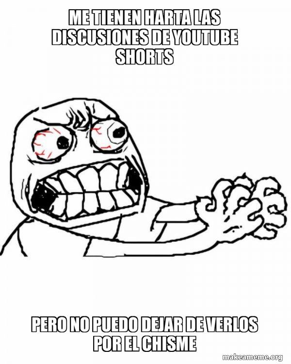 ME TIENEN HARTA LAS DISCUSIONES DE YOUTUBE SHORTS PERO NO PUEDO DEJAR ...