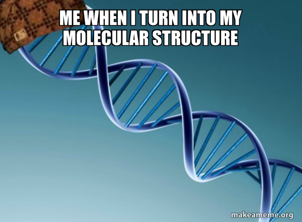 me when i turn into my molecular structure - Scumbag Genetics Meme ...