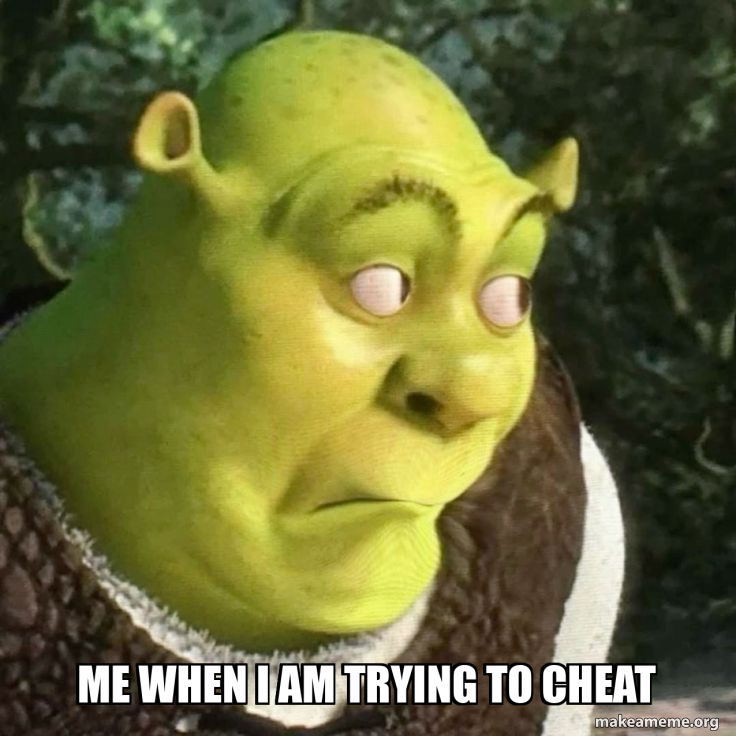 me when I am trying to cheat Meme Generator