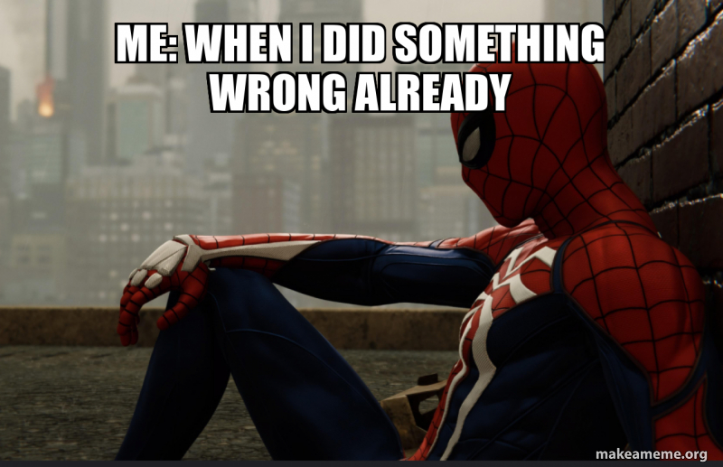Me: when i did something wrong already Meme Generator