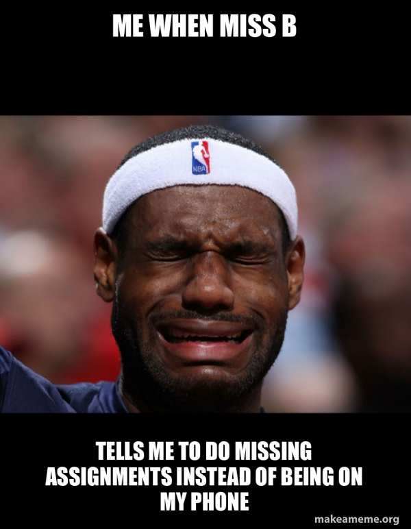 ME WHEN MISS B TELLS ME TO DO MISSING ASSIGNMENTS INSTEAD OF BEING ON ...