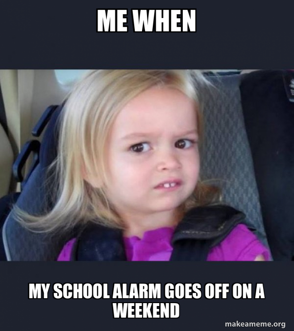 me when my school alarm goes off on a weekend - Side-Eyes Chloe Meme ...