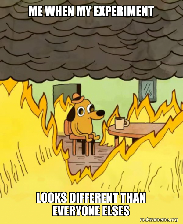 Me when my experiment Looks different than everyone elses - This Is ...