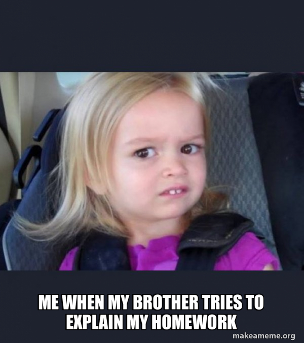 Me when my brother tries to explain my homework - Side-Eyes Chloe Meme ...