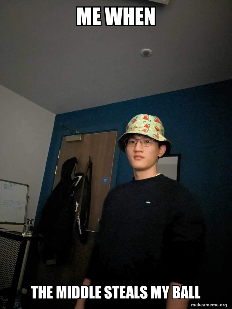 Me when The middle steals my ball Meme Generator
