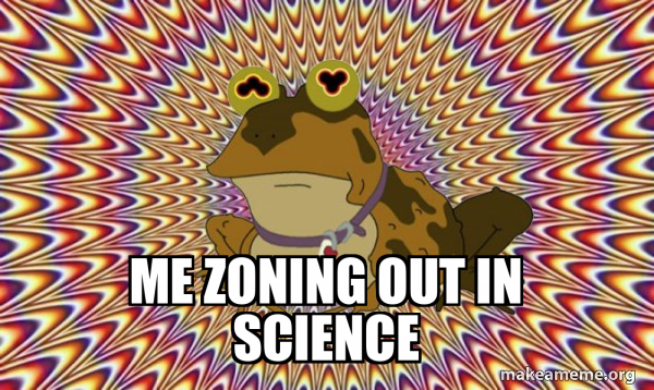 me zoning out in science - Hypnotoad Meme Generator