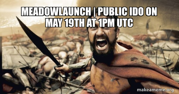 MeadowLaunch | Public IDO on May 19th at 1pm UTC - The 300 Meme Generator