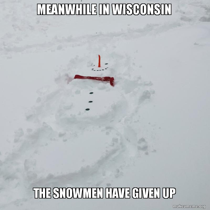 Meanwhile in Wisconsin The snowmen have given up Meme Generator