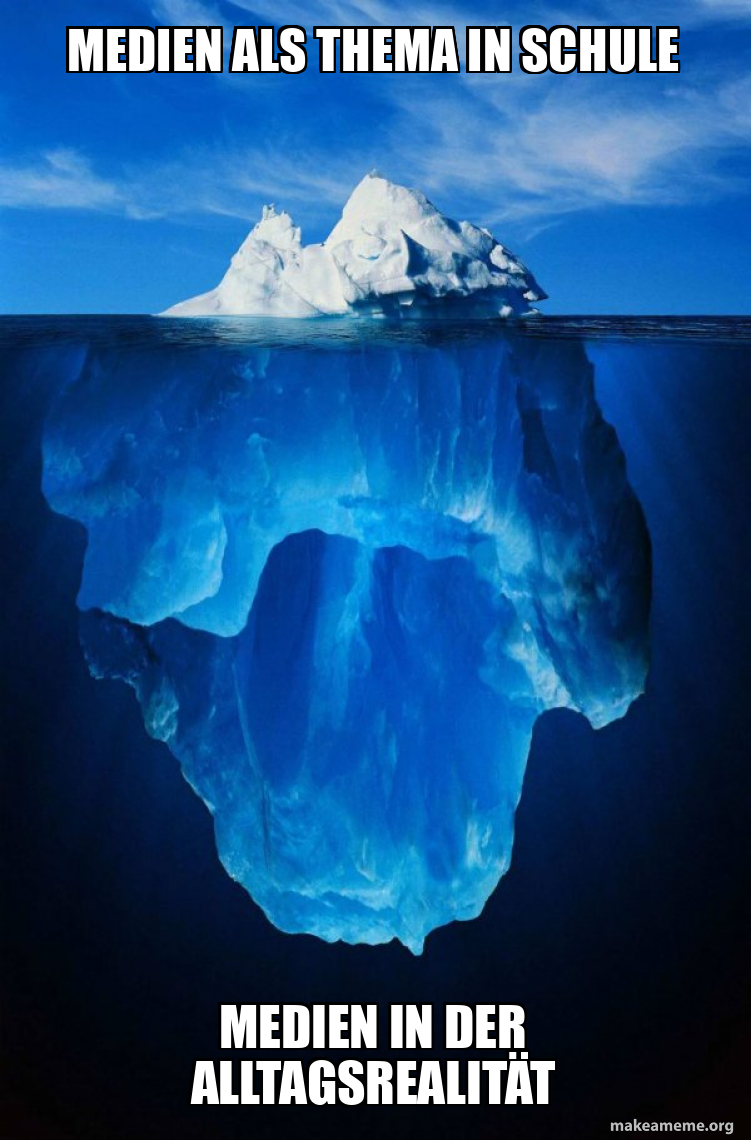 Medien als Thema in Schule Medien in der Alltagsrealität - Iceberg Meme ...