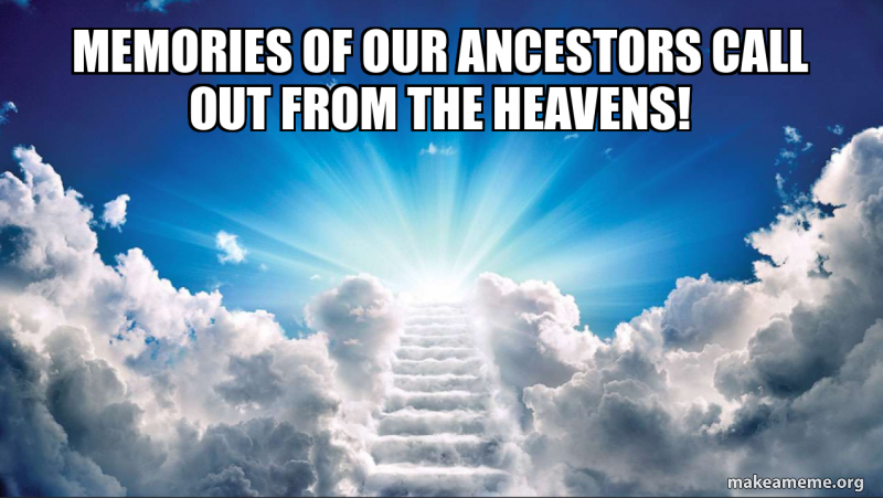 Memories of our ancestors call out from the heavens! Meme Generator