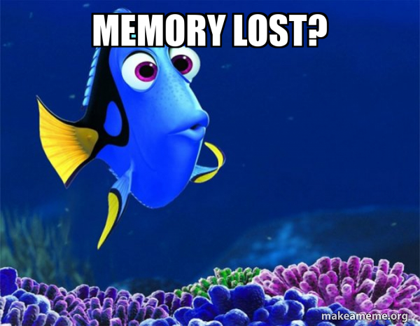 memory lost? - Dory from Nemo (5 second memory) Meme Generator