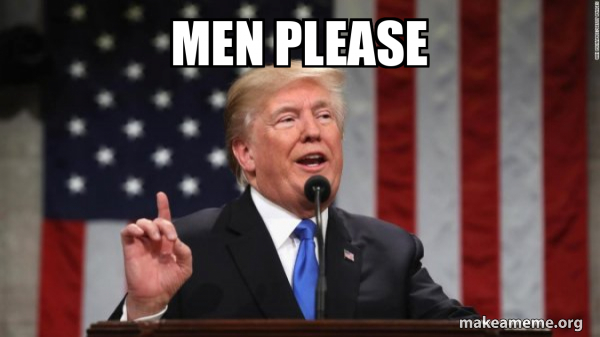 men please - Donald Trump Meme Generator