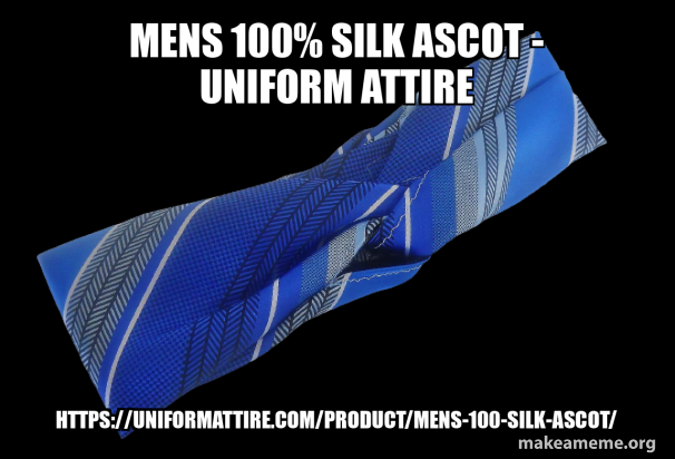 Mens 100% Silk Ascot - Uniform Attire https://uniformattire.com/product ...