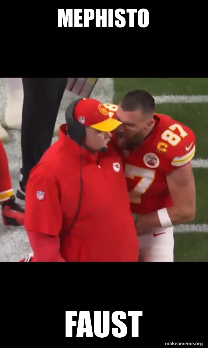 Mephisto Faust - Travis Kelce and Coach Meme Generator