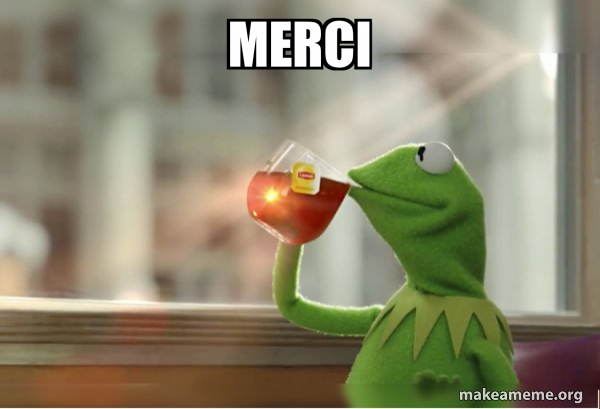 MERCI - Kermit Drinking Tea Meme Generator