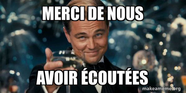 Merci de nous Avoir écoutées - Great Gatsby Reaction - Leonardo ...