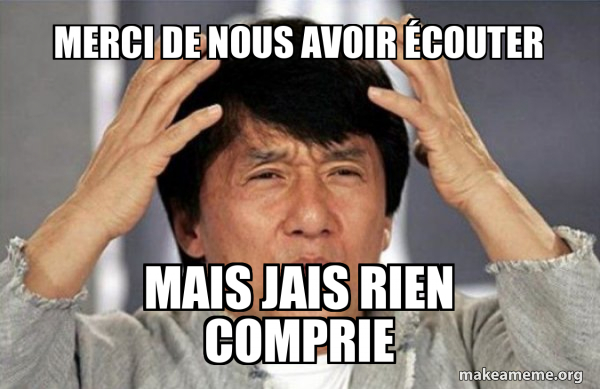 merci de nous avoir écouter mais jais rien comprie - Jackie Chan Why ...
