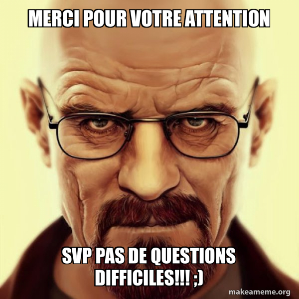 Merci pour votre Attention SVP pas de questions difficiles ...