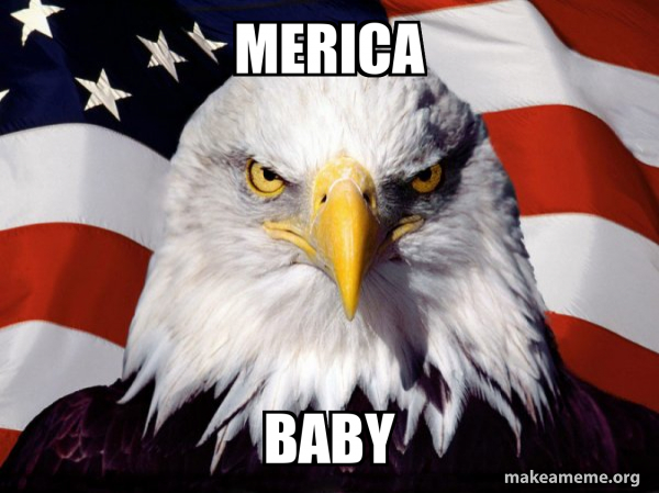 MERICA BABY - American Pride Eagle Meme Generator