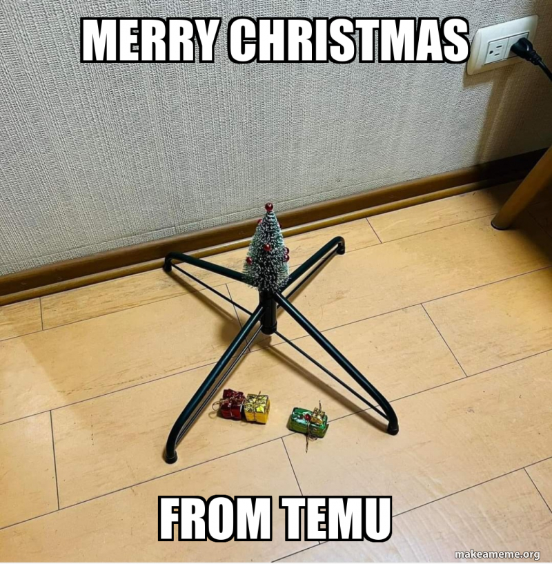 Merry Christmas From temu Meme Generator