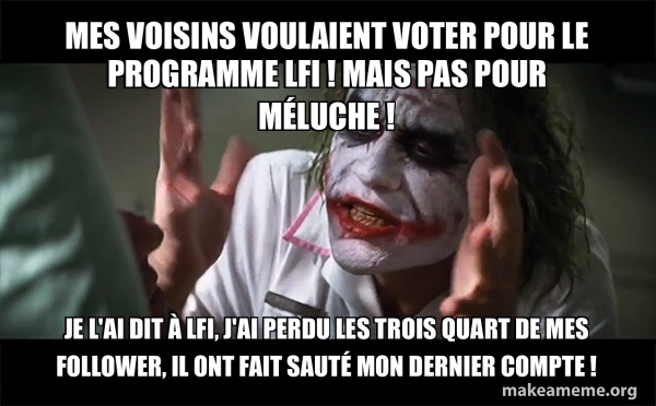 Mes voisins voulaient voter pour le programme LFI ! Mais Pas pour ...